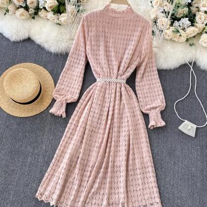 A Line Lace Long Sleeve Dress Fashion Dress on Luulla