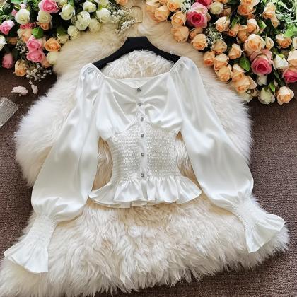 Simple Long Sleeve Tops Fashion Tops on Luulla