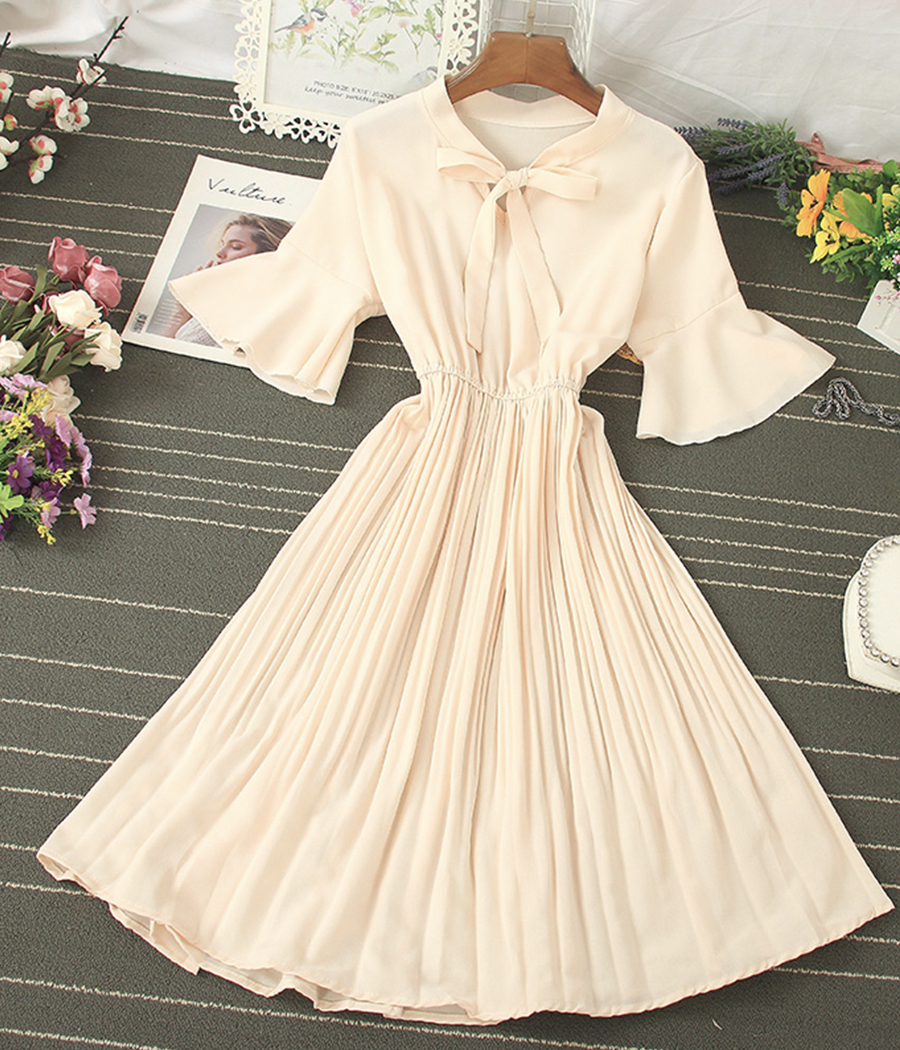 A Line Round Neck Short Sleeve Dress Summer Dress on Luulla