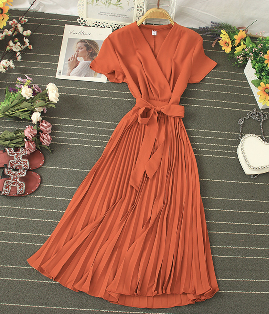 Stylish V Neck Short Dress Women's Dress on Luulla