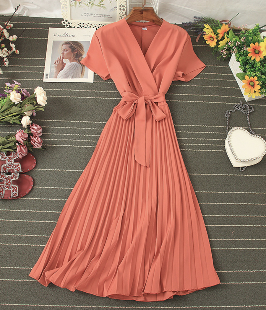 Stylish V Neck Short Dress Women's Dress on Luulla