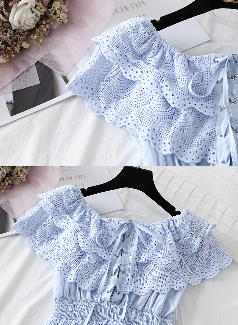 Romantic Short-sleeved Lace Top Women's Tops on Luulla