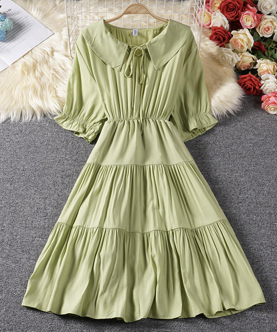 Cute A Line Dress Short Sleeve Dress Summer Dress on Luulla