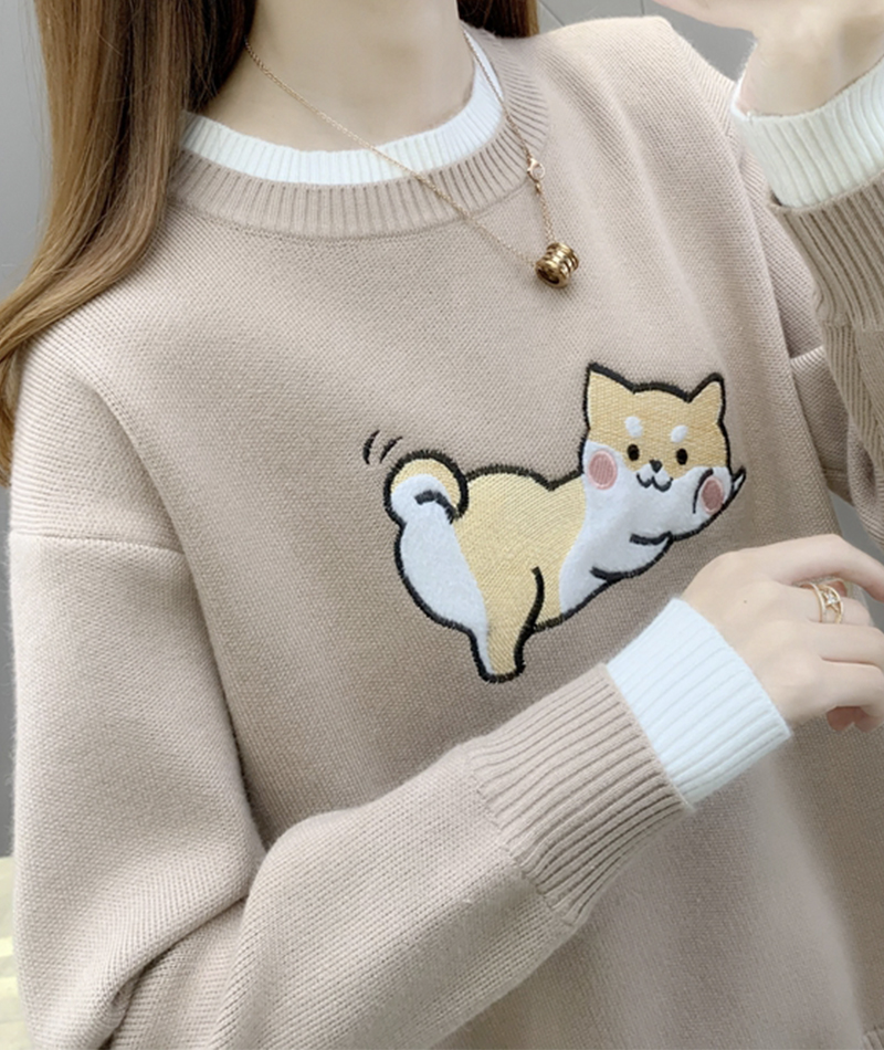 Cute Cat Long Sleeve Sweater on Luulla