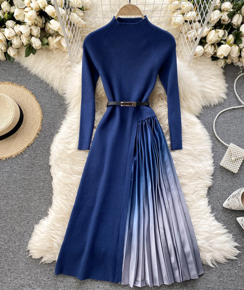 Uniquely Designed Knitted Stitching Dress on Luulla