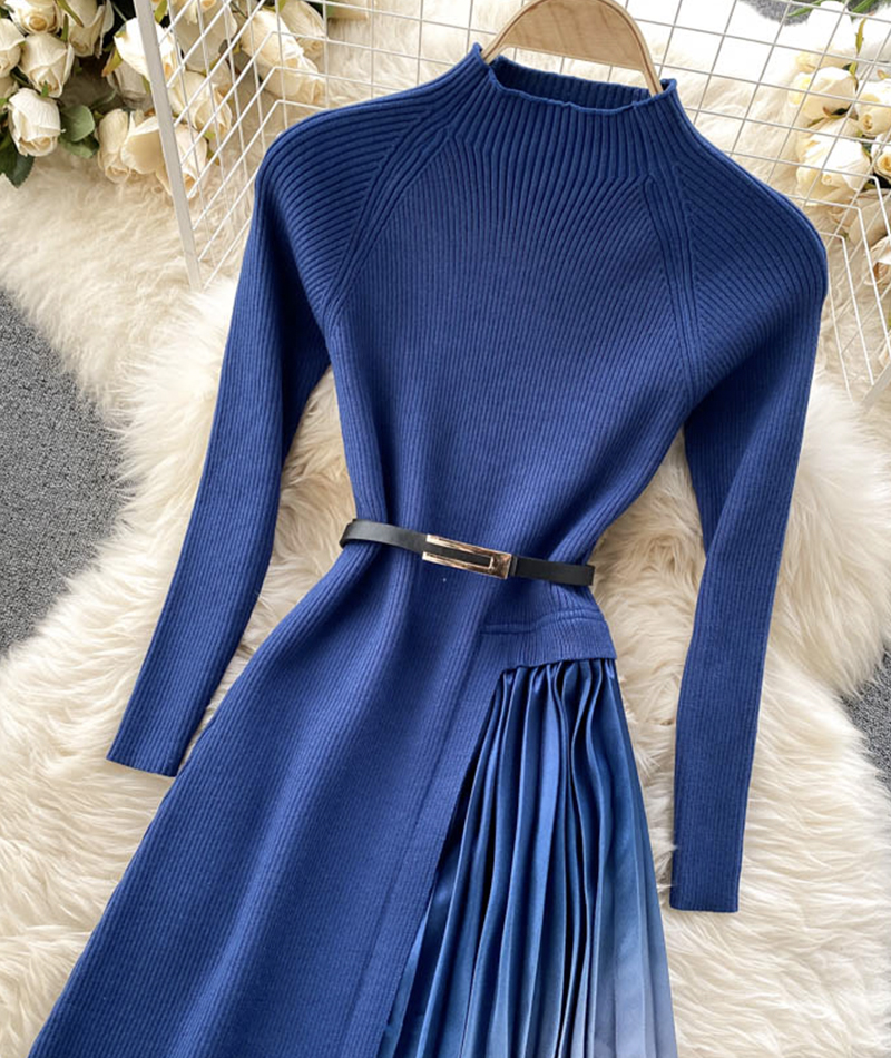 Uniquely Designed Knitted Stitching Dress on Luulla