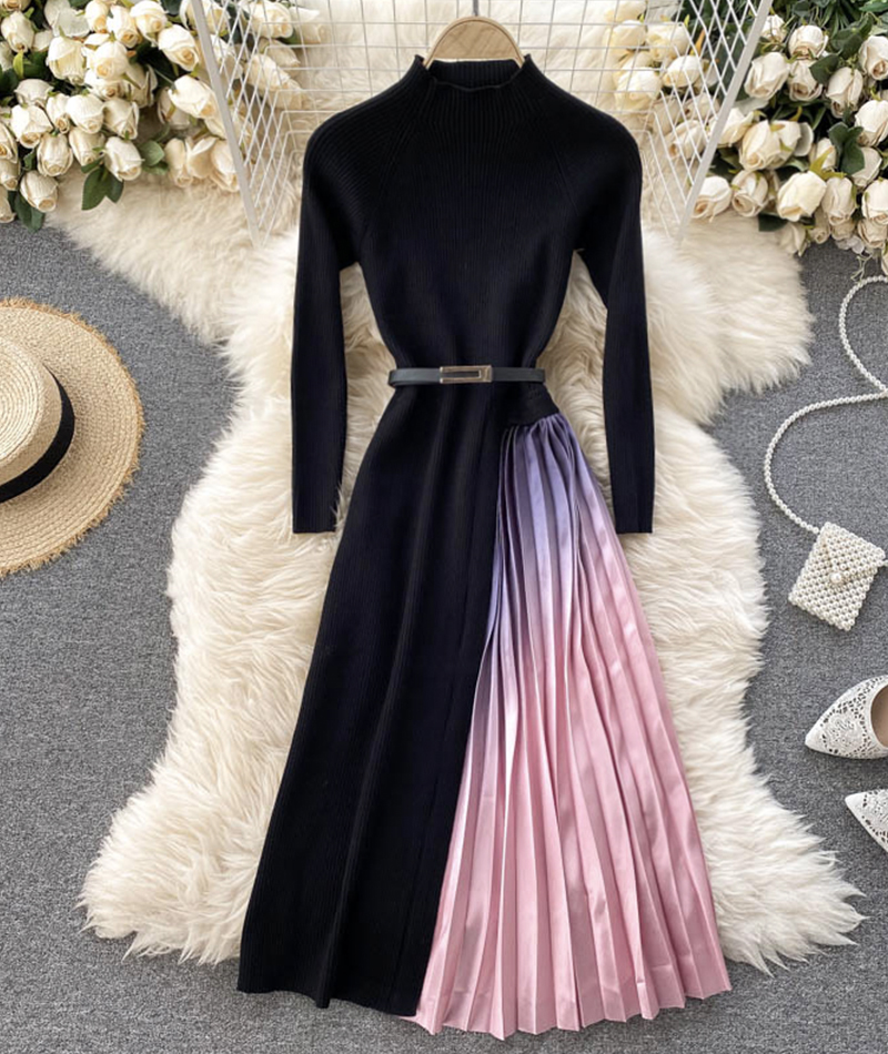 Uniquely Designed Knitted Stitching Dress on Luulla