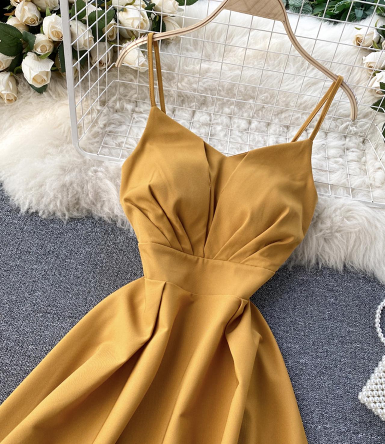 Stylish V Neck Lace Up Dress A Line Party Dress on Luulla