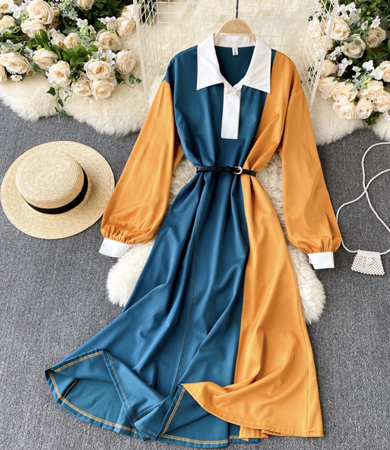 A Line Long Sleeve Dress Fashion Dress on Luulla
