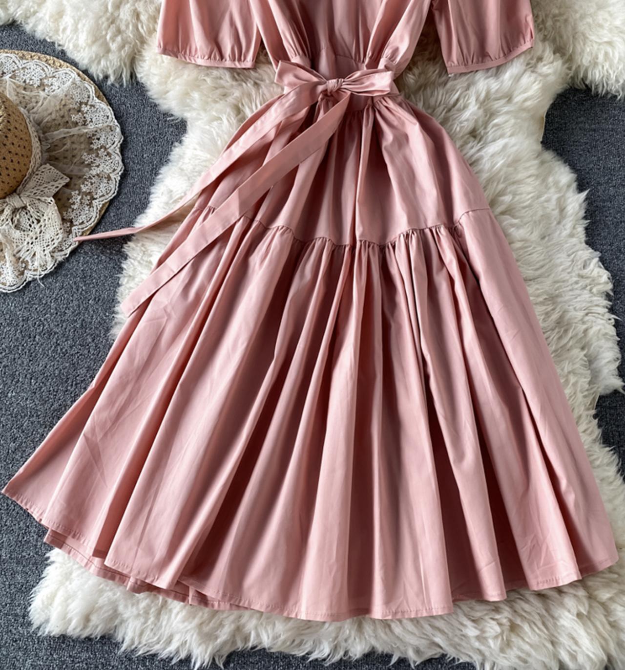 Simple A Line Round Neck Short Dress Fashion Dress on Luulla