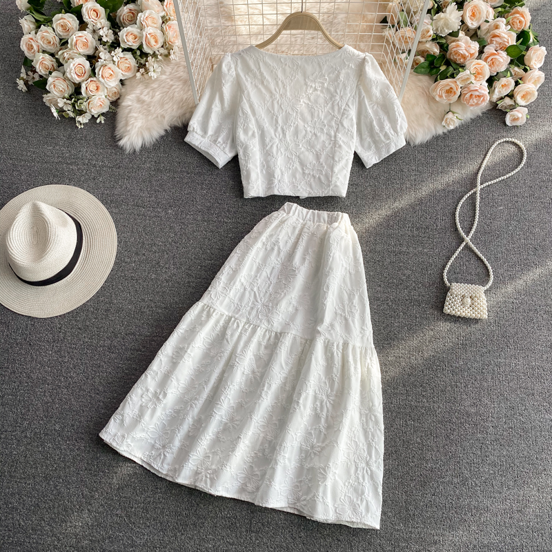Cute Two Pieces Dress White Dress on Luulla