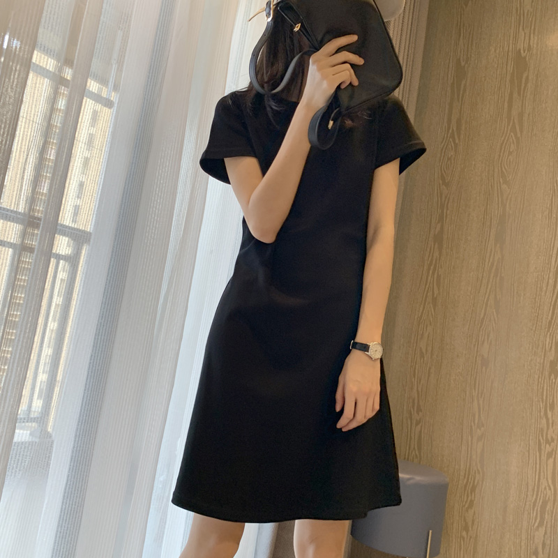 Simple Round Neck Short Dress Fashion Dress on Luulla