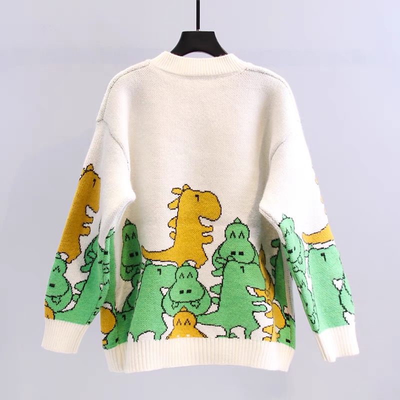 Cute Dinosaur Long Sleeve Sweater on Luulla