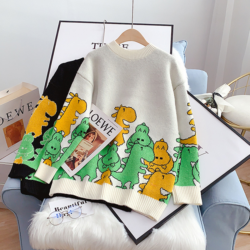 Cute Dinosaur Long Sleeve Sweater on Luulla