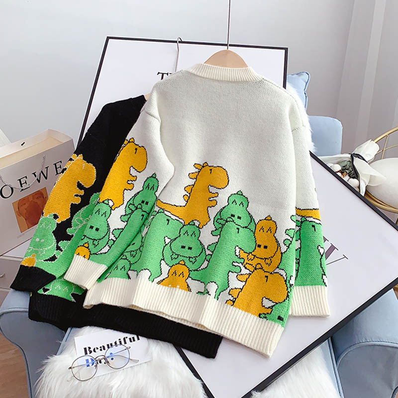 Cute Dinosaur Long Sleeve Sweater on Luulla