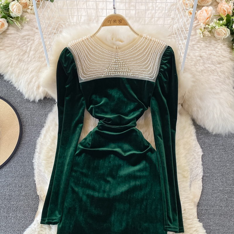 Cute Velvet Long Sleeve Dress Fashion Dress on Luulla