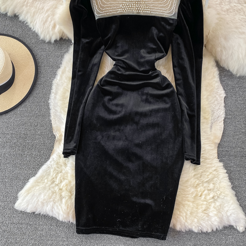 Cute Velvet Long Sleeve Dress Fashion Dress on Luulla