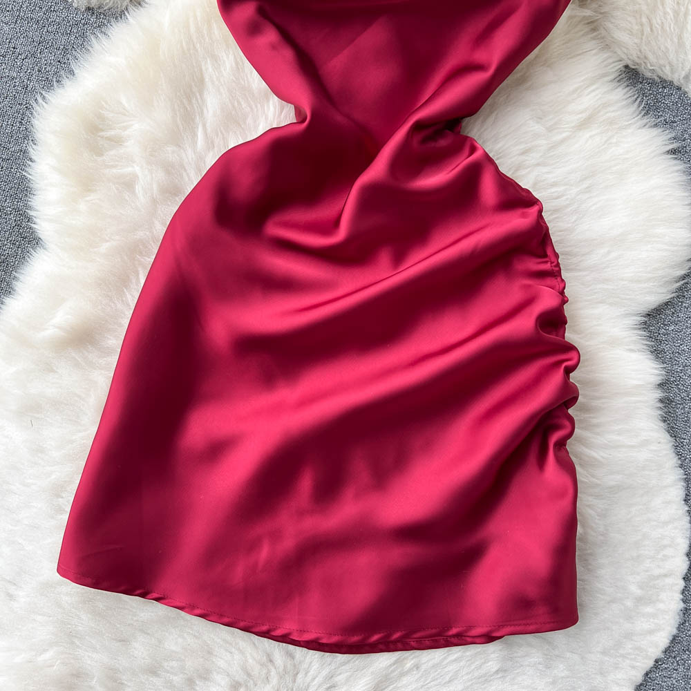 Simple Satin Short Dress, Fashion Dress on Luulla