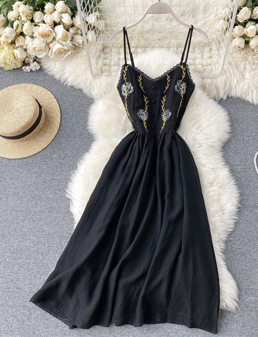Cute A Line Embroidery Dress Girl Dress on Luulla