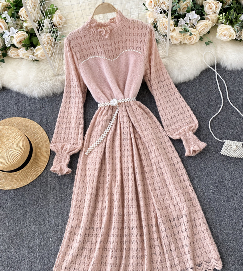 A Line Lace Long Sleeve Dress Fashion Dress on Luulla