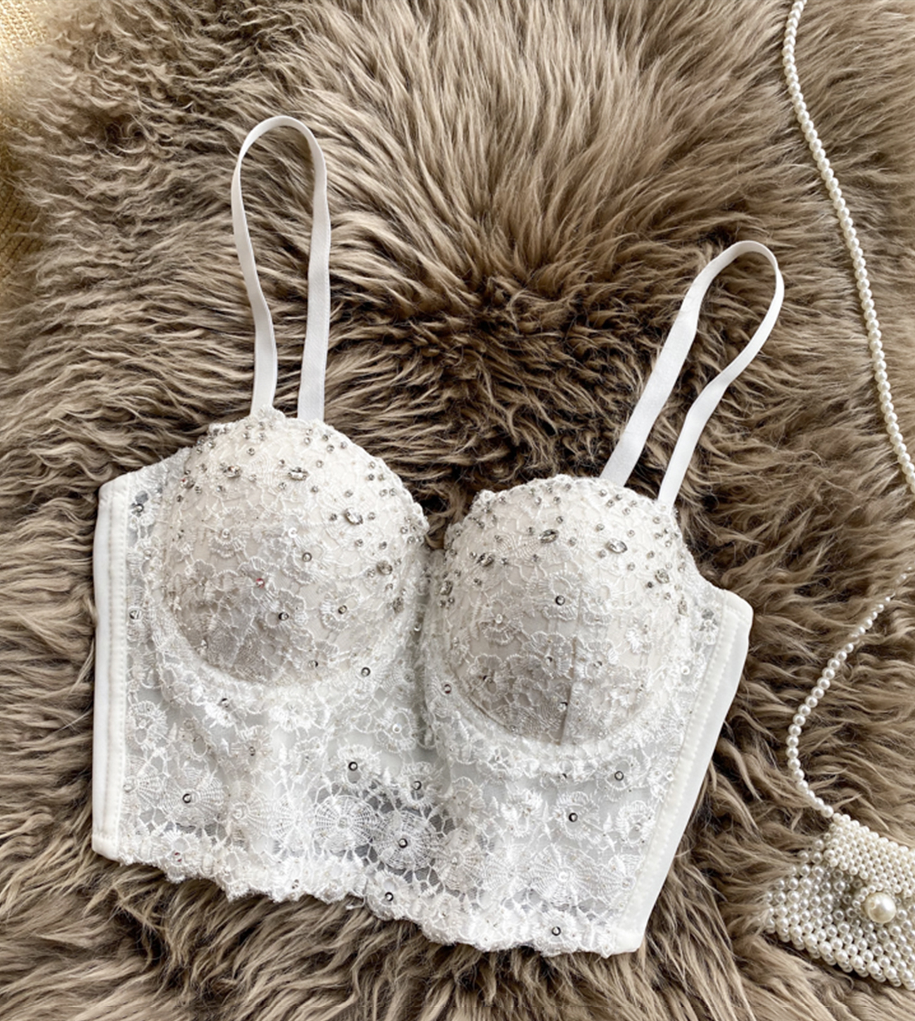 Stylish Lace Bustier Cami Top on Luulla