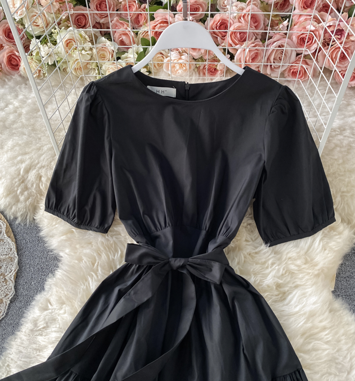 Simple A Line Round Neck Short Dress Fashion Dress on Luulla