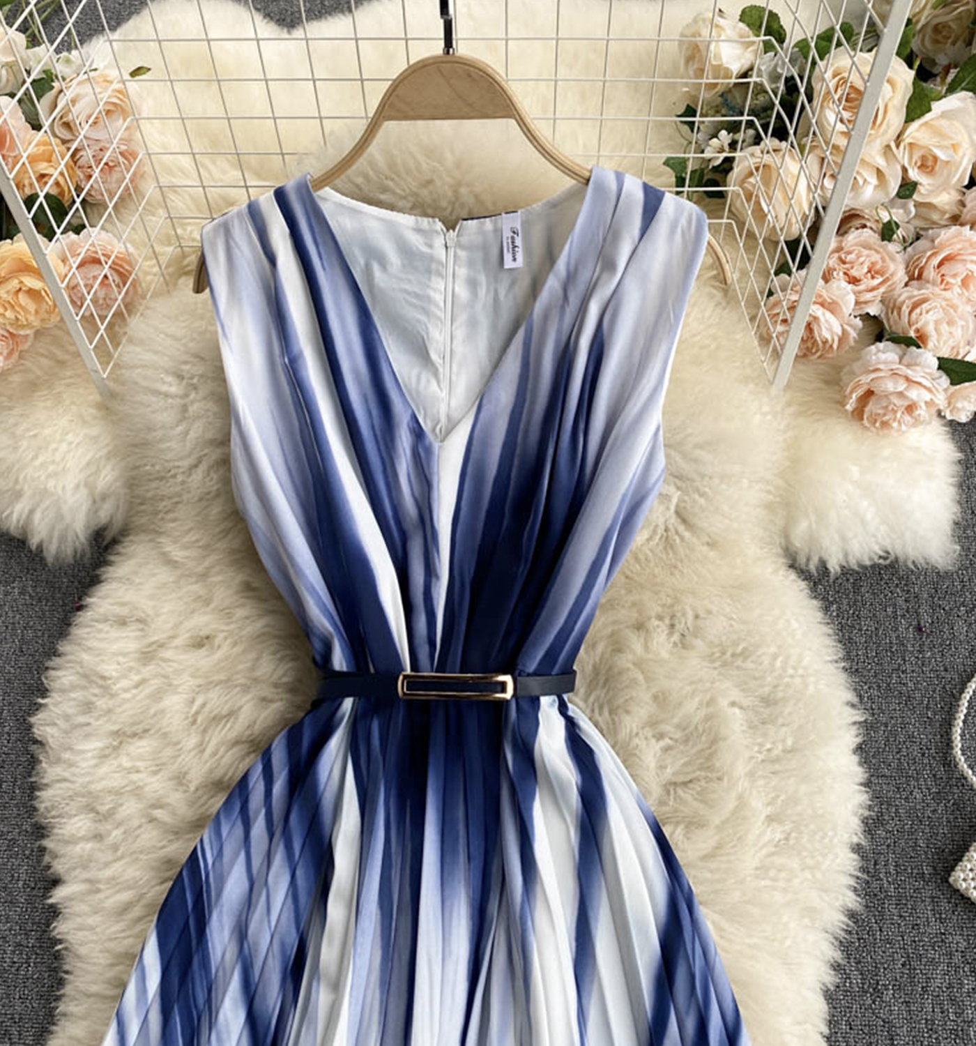 Stylish V Neck A Line Dress Fashion Dress on Luulla