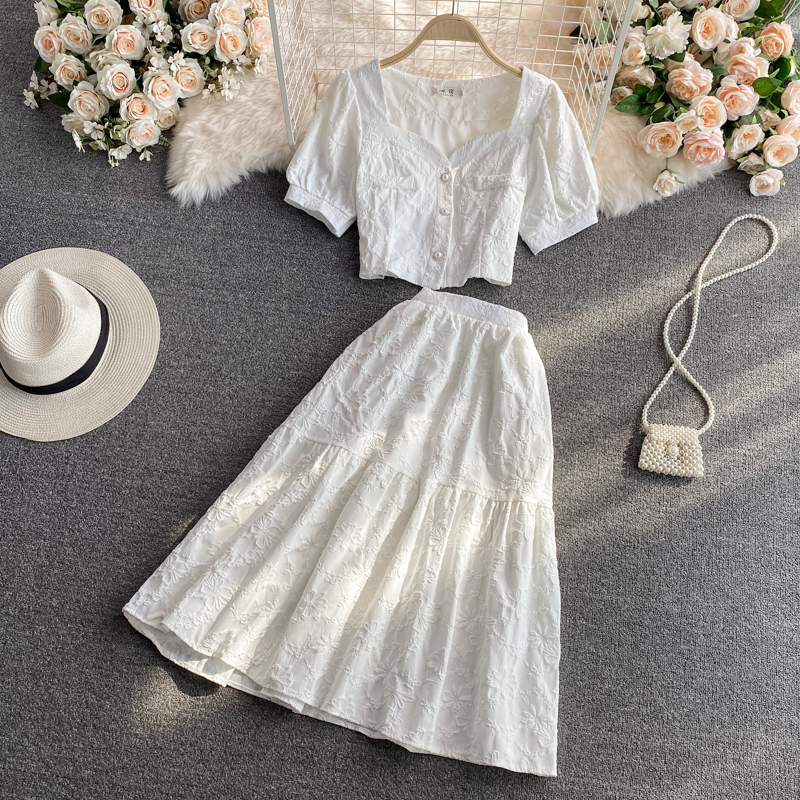 Cute Two Pieces Dress White Dress on Luulla