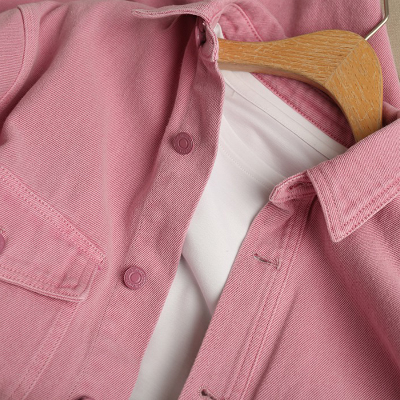 Simple Plum High Low Denim Jacket on Luulla