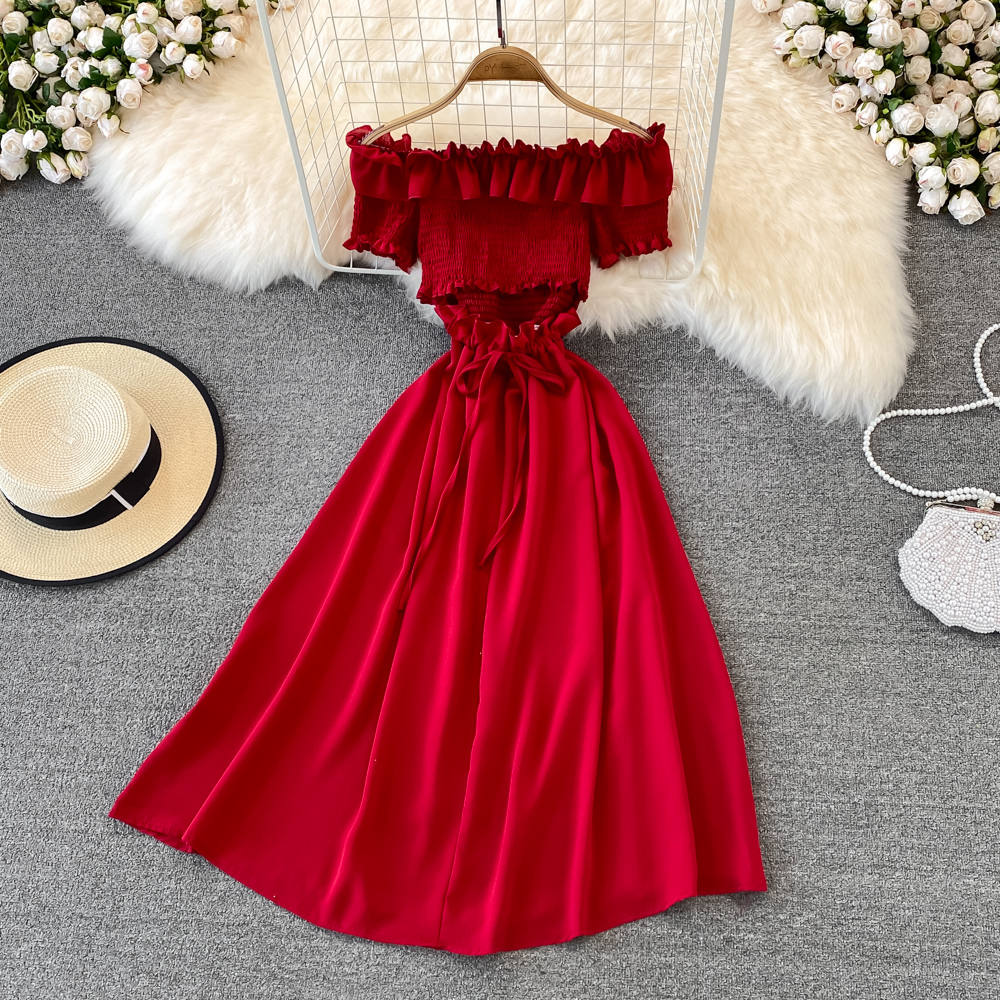 Cute A Line Off Shoulder Dress Short Dress on Luulla