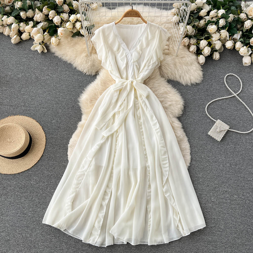 Cute V Neck Short Dress Fashion Dress on Luulla