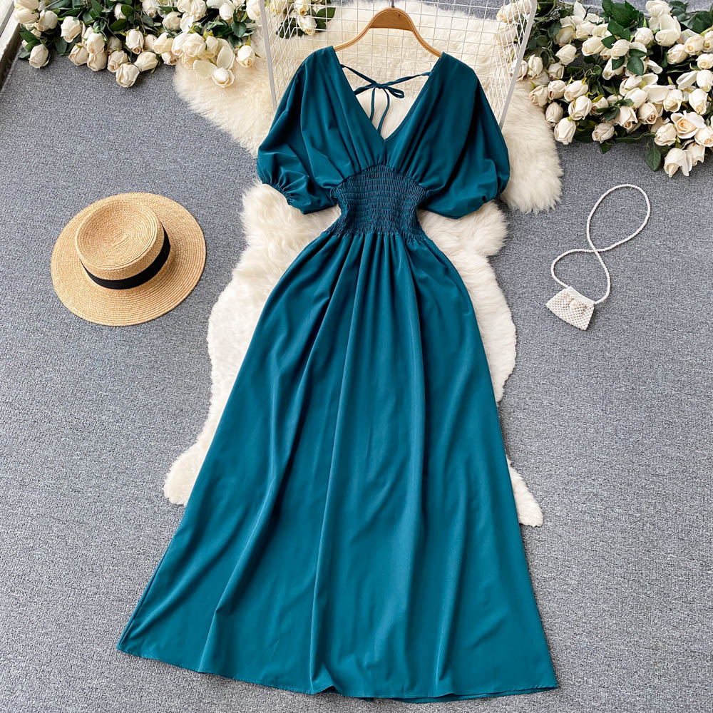 Cute V-neck A-line Dress Fashion Dress on Luulla